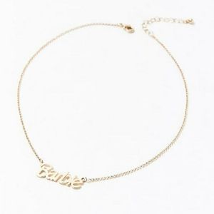 Barbie | Jewelry | Barbie Logo Chain Necklace Gold Silver New | Poshmark